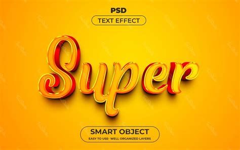 Super Orange Cursive 3d Text Effect Psd File
