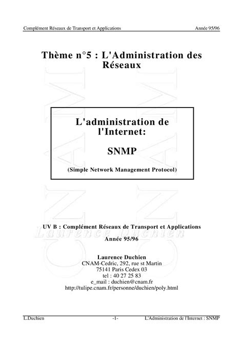 Notes Sur Ladministration Des Réseaux Docsity