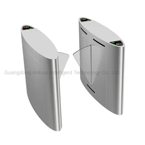 Entrance And Exit Automatic Retractable Flap Barrier Turnstile Gate With RFID Card Access