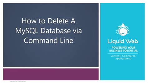 Delete A MySQL Or MariaDB Database Via Command Line Liquid Web