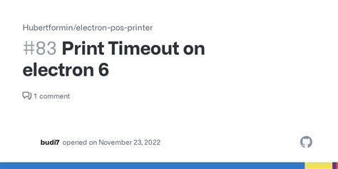 Print Timeout On Electron Issue Hubertformin Electron Pos Printer GitHub