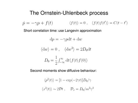 Ppt Anomalous Diffusion In Generalised Ornstein Uhlenbeck Processes