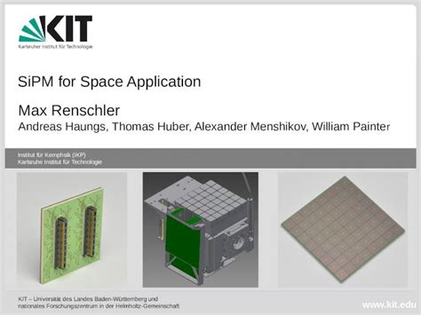 Pdf Sipm For Space Application Max Renschler · Next Project Sieca
