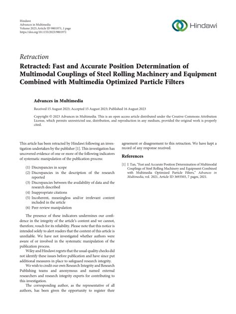 PDF Retracted Fast And Accurate Position Determination Of Multimodal Couplings Of Steel