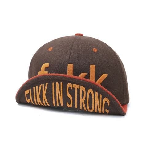 Ccx Star Fashion Brim Turn Over Wool Baseball Cap Casquette Bone Hip