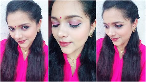 Indian Festive Makeup And Hairstyle Traditional Grwm Quick And Easy