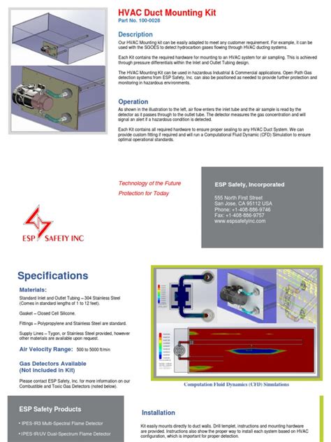 100 0028 Hvac Duct Mounting Kit Pdf Pipe Fluid Conveyance Duct Flow