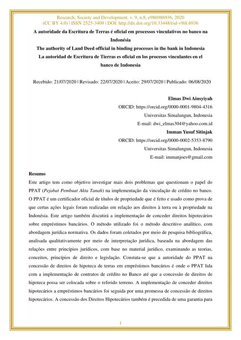Pdf The Authority Of Land Deed Official In Binding Processes In The