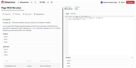 Sql 30daysqlchallenge Data Learningsql Amlan Sarthak Singh