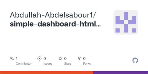 Github Abdullah Abdelsabour1simple Dashboard Html Css