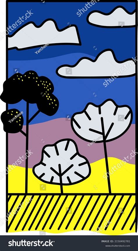 Hand Drawn Graphic Tree Line Style Stock Vector Royalty Free 2150492781 Shutterstock