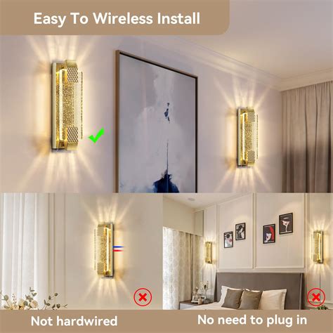 Camuucci Battery Operated Wall Sconce 10000mah Wireless