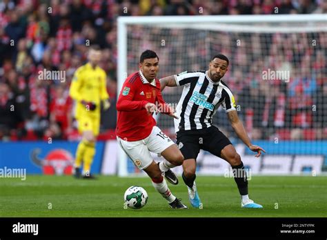 Casemiro Of Manchester United And Callum Wilson Of Newcastle United