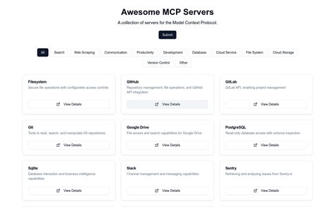 Awesome Mcp Servers使用入口地址 Ai网站最新工具和软件app下载