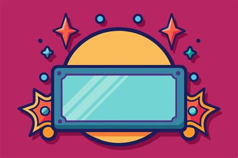 Abstract Cartoon Lowerthird Screen Frame Vector With Twice Screen