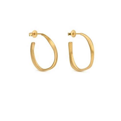 Kesardeep Impex Festival Wear Casual Gold Plated Hoops For Her In Sterling Silver At Rs