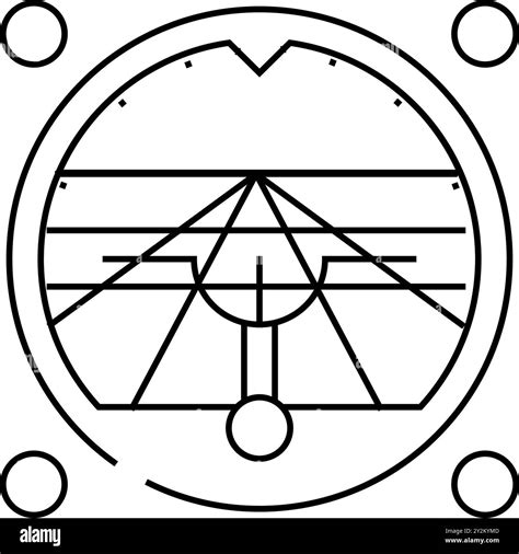 Aircraft Instrumentation Aeronautical Engineer Line Icon Vector