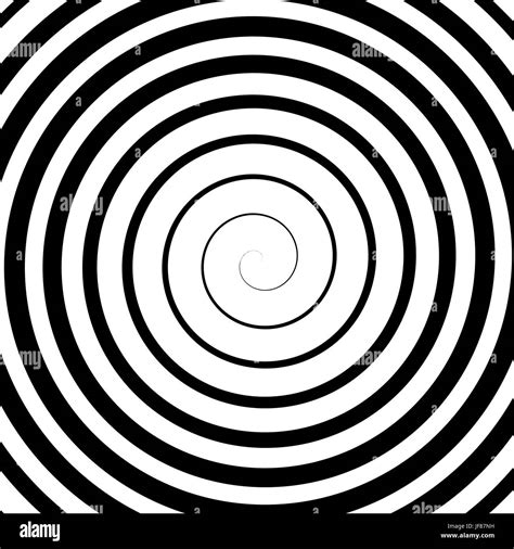 Black Spiral Background Hypnotic Monochrome Sripal Pattern Stock