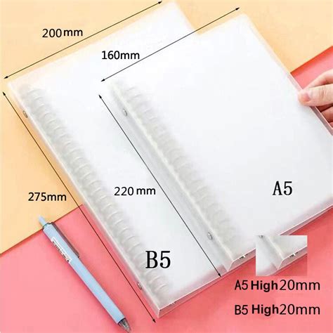 A4 A5 B5 Loose Leaf Folder Plastic Frosted Metal B Vicedeal