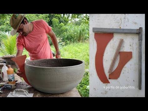 Fazendo Gabaritos Da Engenhoca P Fazer Vasos De Cimento Fazer Vasos De Cimento Vasos De