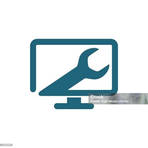 컴퓨터 수리 및 유지 보수 도구 키트 렌치 로고 템플릿 일러스트 디자인 벡터 Eps 10 It 지원에 대한 스톡 벡터 아트 및 기타 이미지 Istock