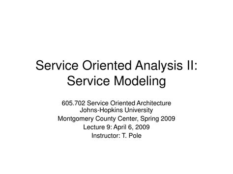 Ppt Service Oriented Analysis Ii Service Modeling Powerpoint