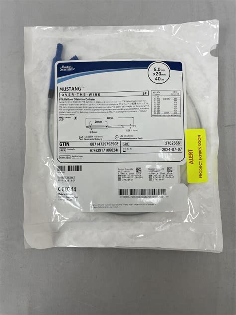 New Boston Scientific 3917106024 Mustang Otw Pta Balloon Dilatation