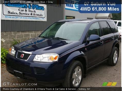Deep Blue 2007 Saturn Vue V6 Awd Gray Interior