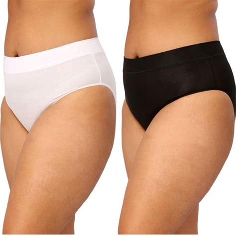 Snazzy Womens Cotton No Ride Up Brief Panties 2 Pack