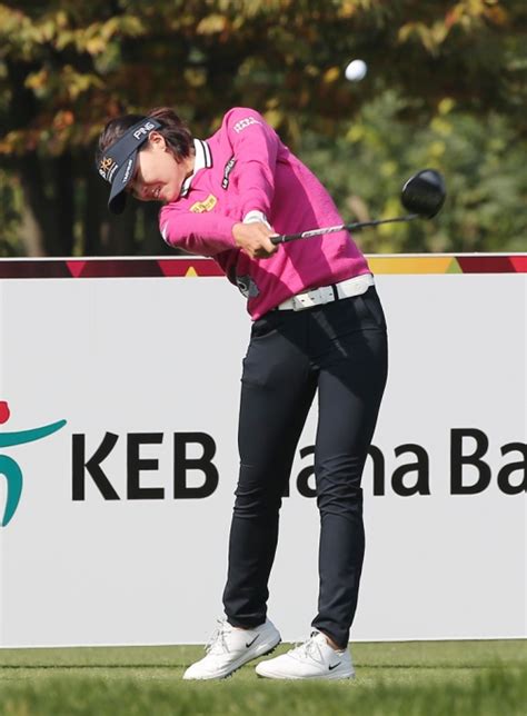 우승을 조준한 전인지의 티샷 Lpga Keb하나은행 챔피언십