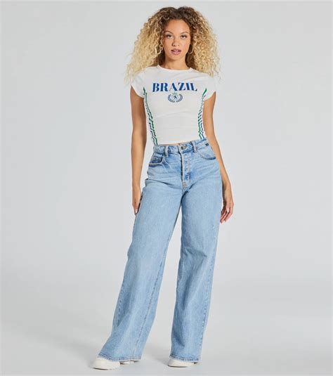 Brazil Striped Sporty Graphic Tee And Windsor