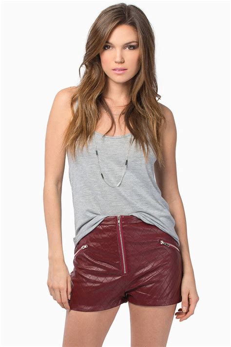 Quilted Zip High Waist Shorts 2000 Tobi