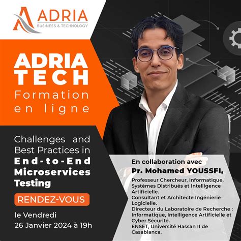 Webinar Microservices Testing By Mohamed Youssfi Adria Business