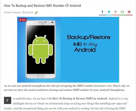 How To Backup And Restore IMEI Number Of Android Fun With Imei Change Imei Restoreimei