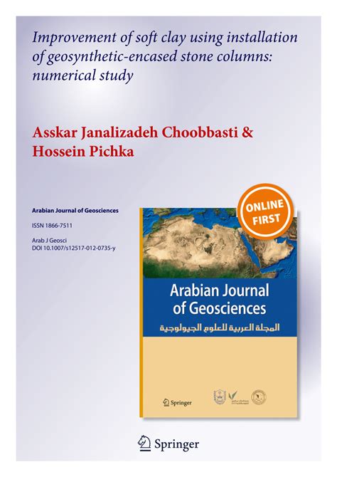 Pdf Improvement Of Soft Clay Using Installation Of Geosynthetic Encased Stone Columns