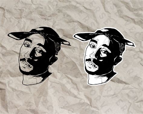 SVG Tupac Shakur PNG AI Tupac Svg Tupac Shirt Hip Hop Svg Black