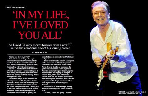 David Cassidy Concerts 2017 Concerts David Cassidy David Life