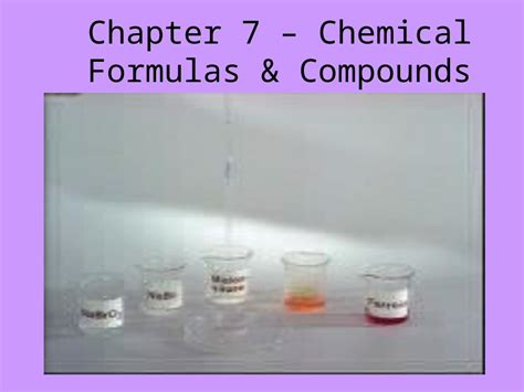 PPTX Chapter Chemical Formulas Compounds I Chemical Names And Formulas All Natural And