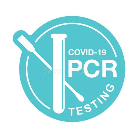 Pcr Testing Icon Polymerase Chain Reaction Stock Vector Illustration