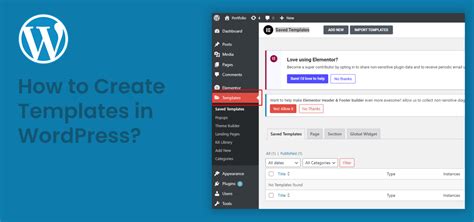 How To Create Templates In Wordpress
