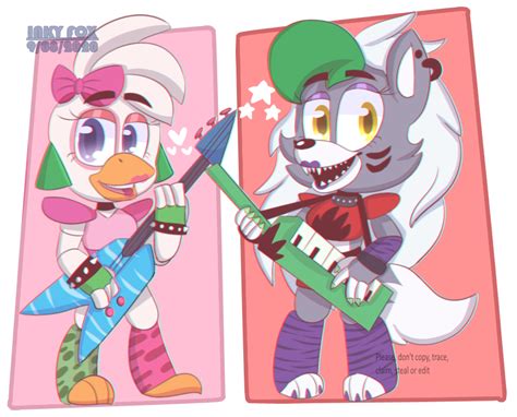 Glamrock Chica And Roxanne Wolf Fnaf By Oakiebun On Deviantart