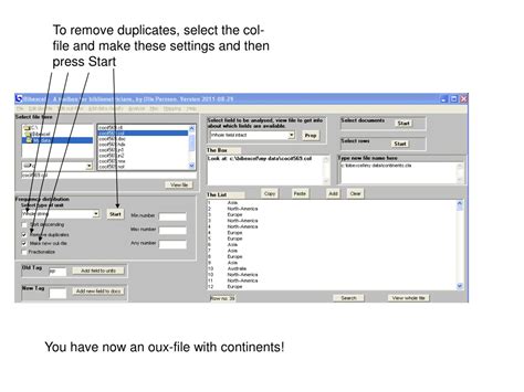 Ppt Classifying And Adding Continents With Bibexcel Powerpoint