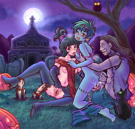 Commission Late Night Halloween Party 1 By Octoppoi Hentai Foundry