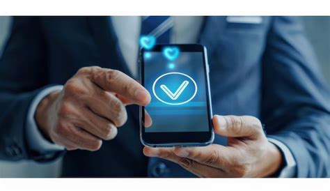 Businessman Approving A Digital Transaction On Smartphone Premium Ai