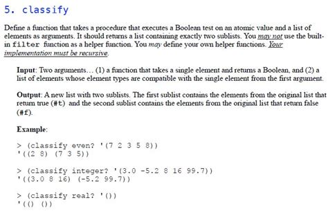 Solved Classify Define A Function That Takes A Procedure Chegg
