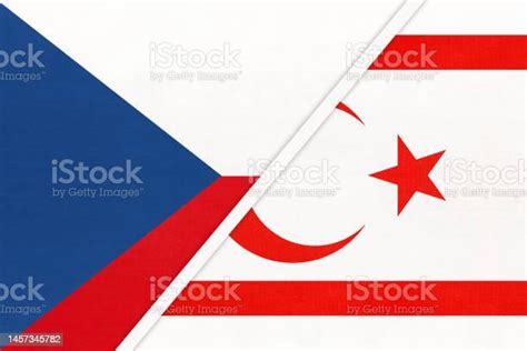 체코와 북 키프로스 또는 Trnc 국가의 상징 체코 대 키프로스 국기 Championship에 대한 스톡 벡터 아트 및 기타