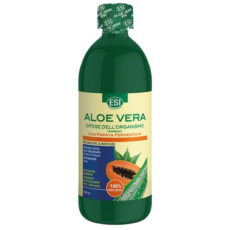 Aloe Vera Succo Con Papaya Fermentata E Sambuco Esi Srl