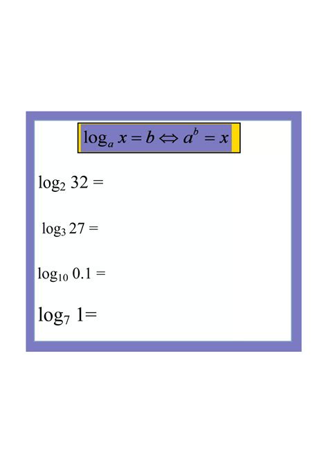 Ib Maths Sl Logarithms Definition Pdf