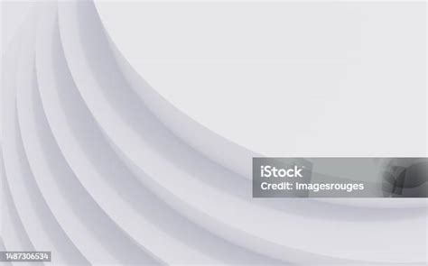 추상 3d 원형 흰색 벽지입니다 배너 포스터 전단지 카드 표지 브로셔를 위한 최소한의 흰색 배경 3차원 형태에 대한 스톡 사진 및 기타 이미지 Istock