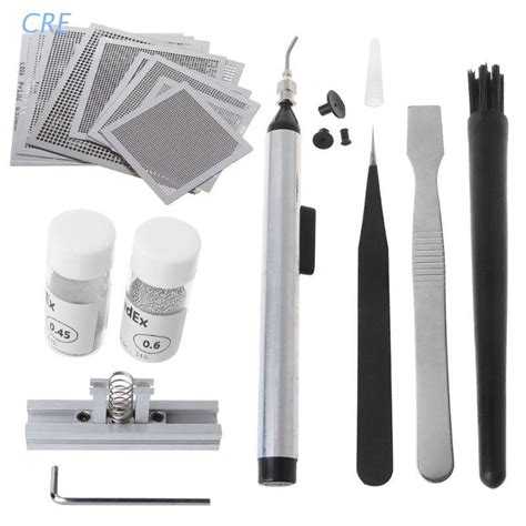 Cre 1set Bga Reballing 直接加熱模板焊膏錫球站鋼網 Bga Reballing Kit 用於 Sm 蝦皮購物